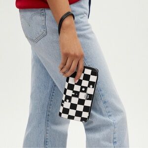 Coach | Bags | New Coachlong Zip Around Wallet Checkerboard Print Cr622 ...
